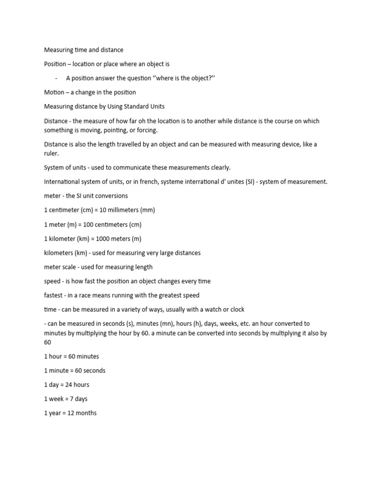 Measuring time and distance | PDF | Light | Force