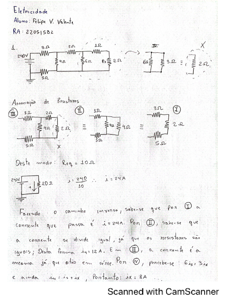 Lista2 Eletricidade FelipeValente | PDF