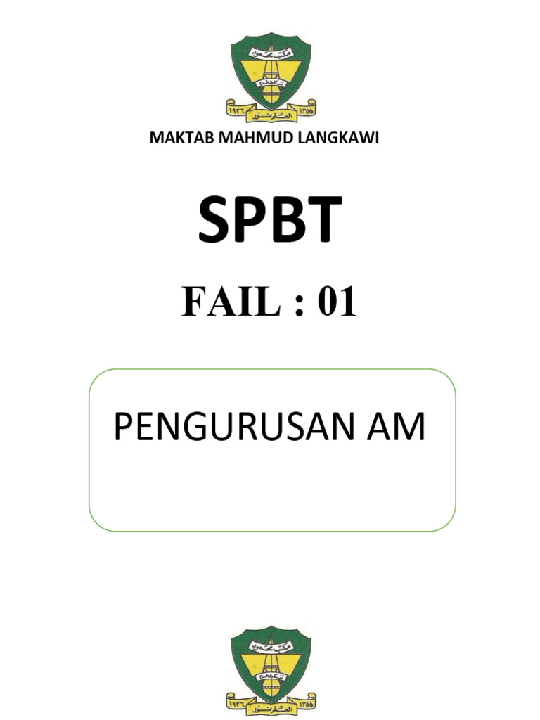 Muka Depan Fail SPBT | PDF