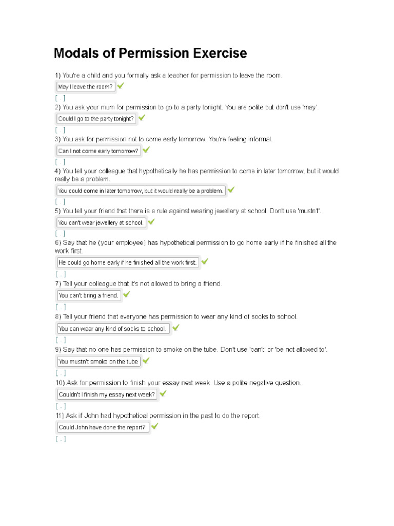 6.modals/ingles Intermedio 4 | PDF