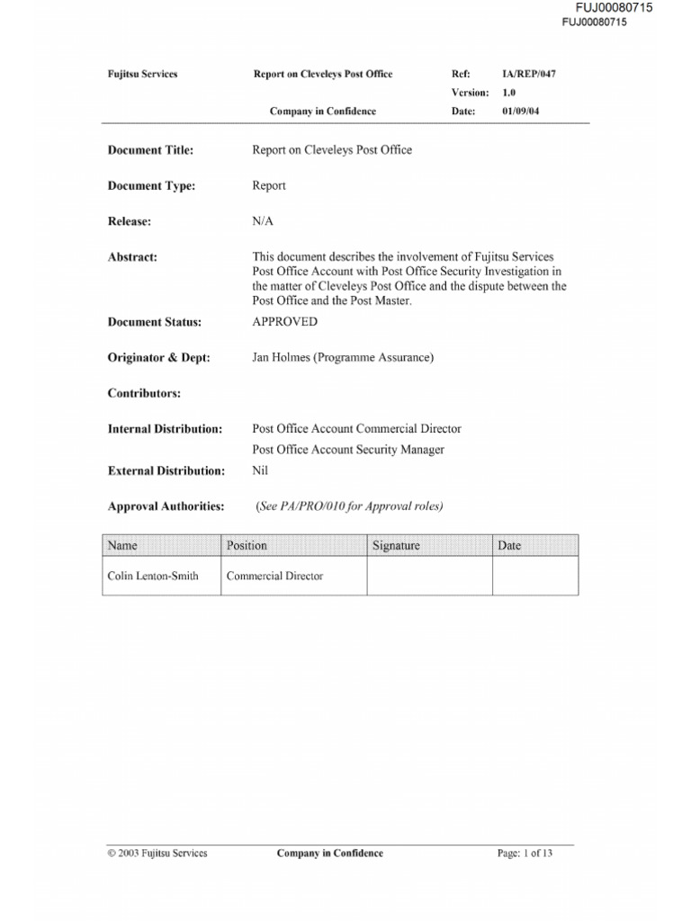 Report of Cleveleys Post Office | PDF