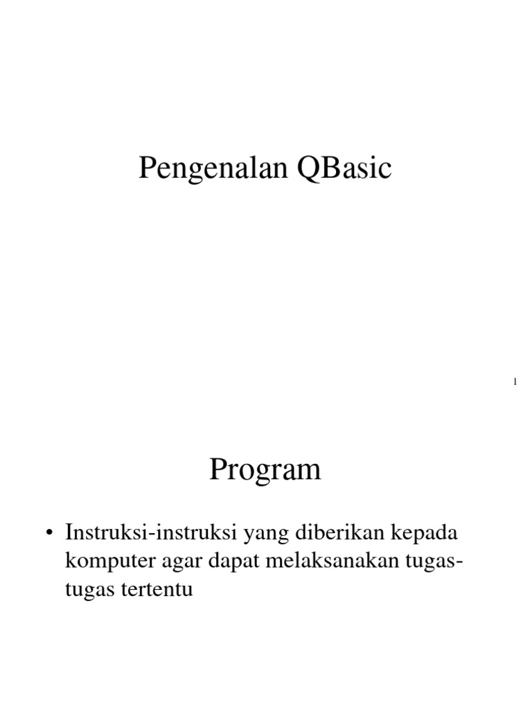 Pengenalan QBasic | PDF