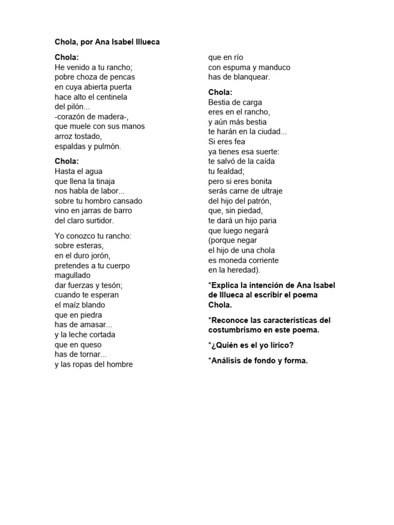 CHOLA, ANA ISABEL ILLUECA (1) | PDF