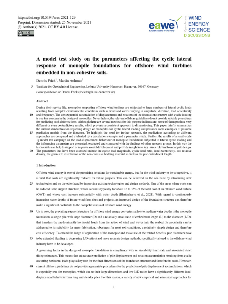 Wes 2021 129 | PDF | Deep Foundation | Offshore Wind Power