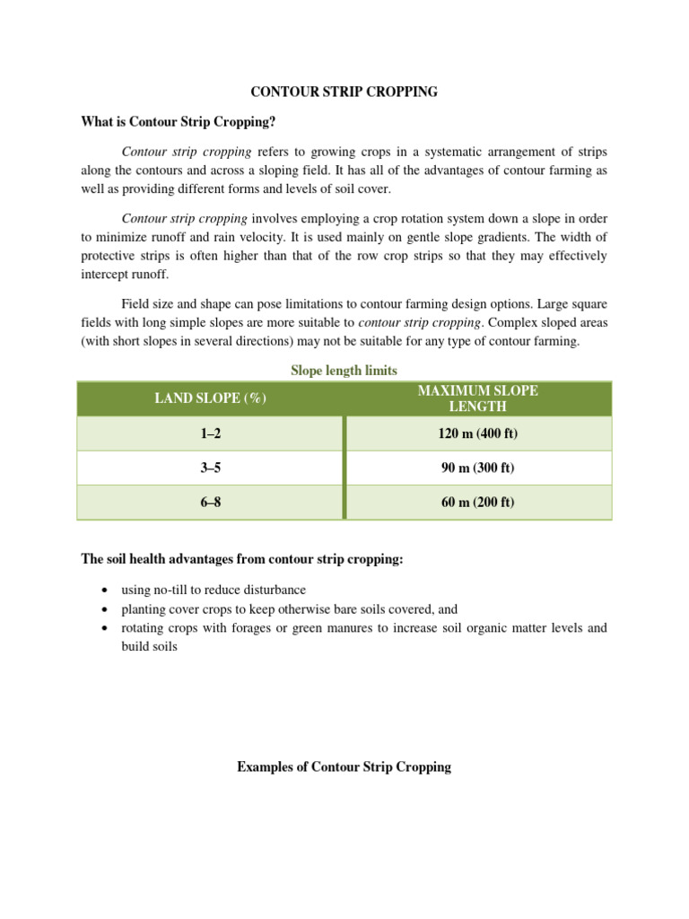Contour Strip Cropping | PDF | Science & Mathematics