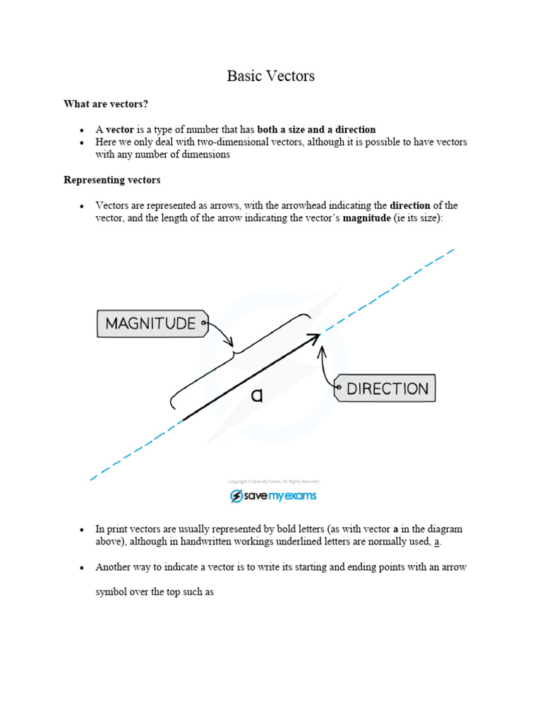 Basic Vectors | PDF | Euclidean Vector | Triangle