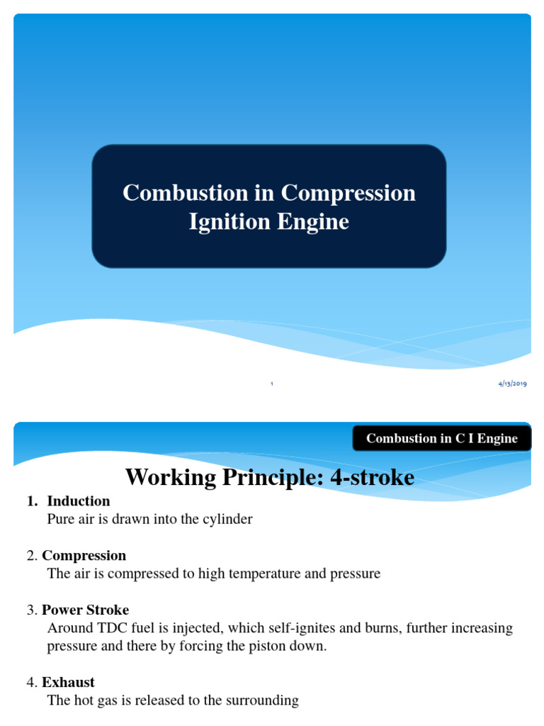 Lec. 2 Combustion Champer in CI Engine | PDF | Internal Combustion ...