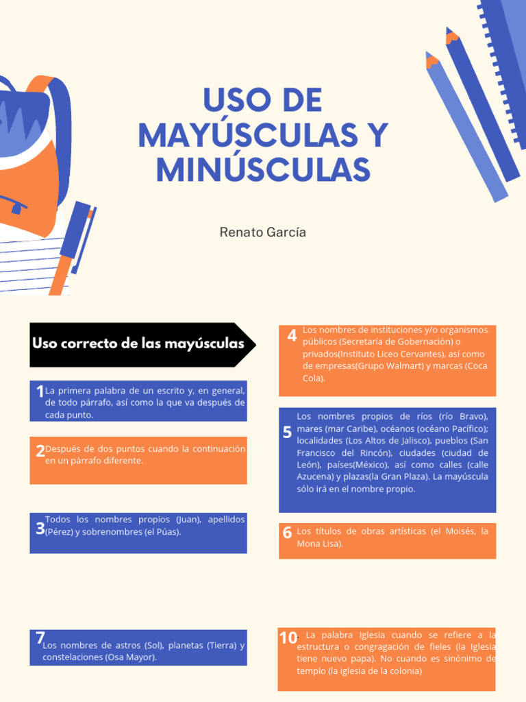 Uso Correcto de Mayúsculas | PDF | Caso de carta