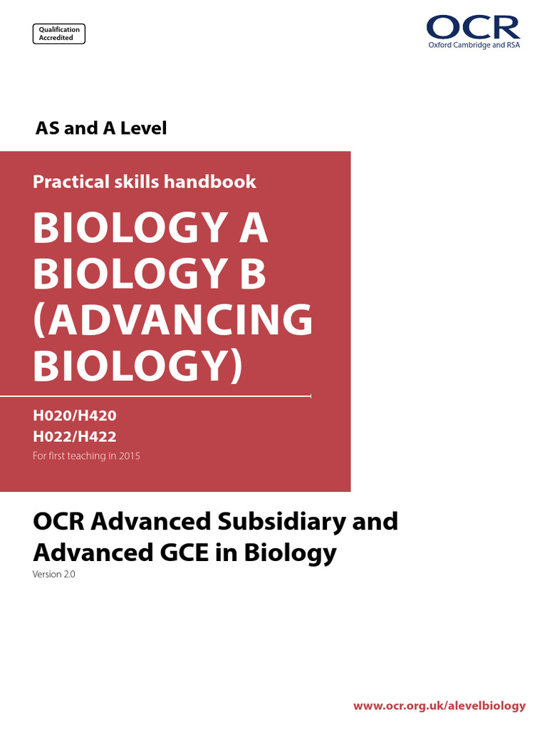 Biology Practical Skills Handbook | PDF | Quantitative Research ...