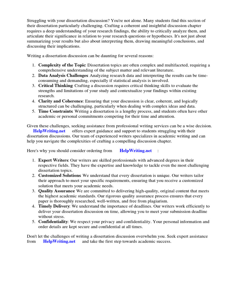 How To Write A Dissertation Discussion Pdf Thesis Expert