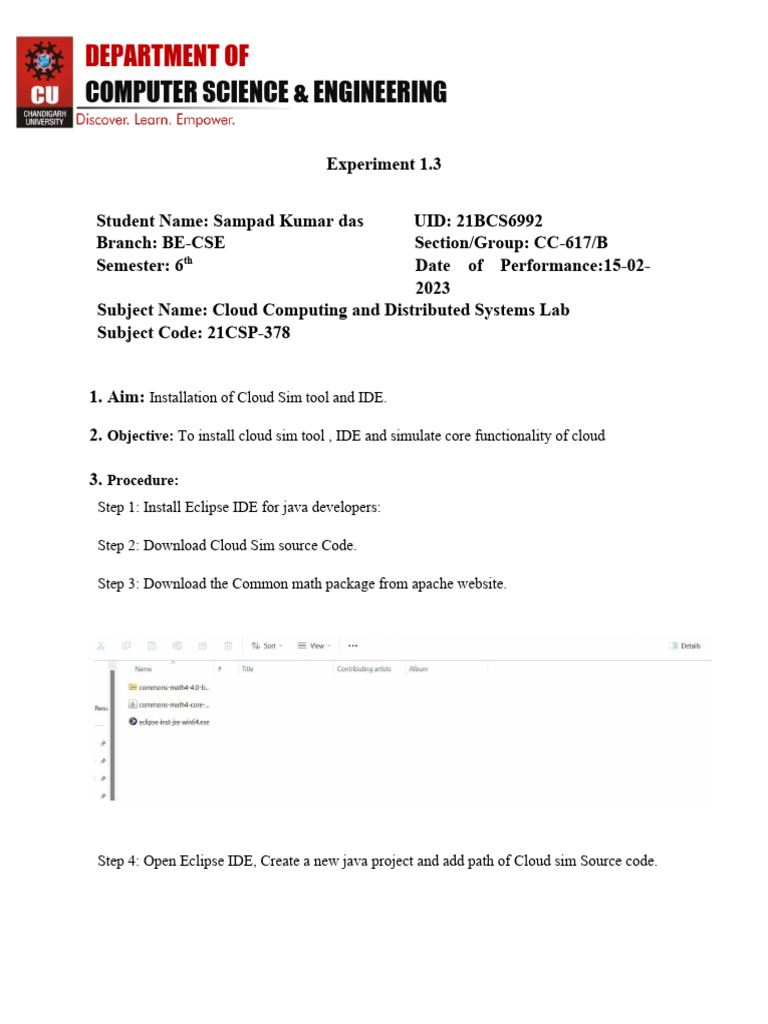 Cloud Sim Tool Installation Guide | PDF
