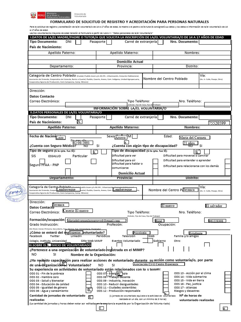 Inscribir Persona Natural | PDF | Documento de identidad