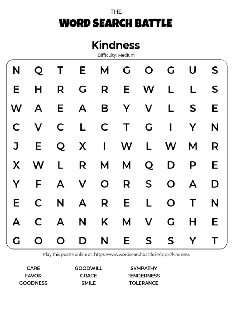 medium-kindness-word-search-printable | PDF