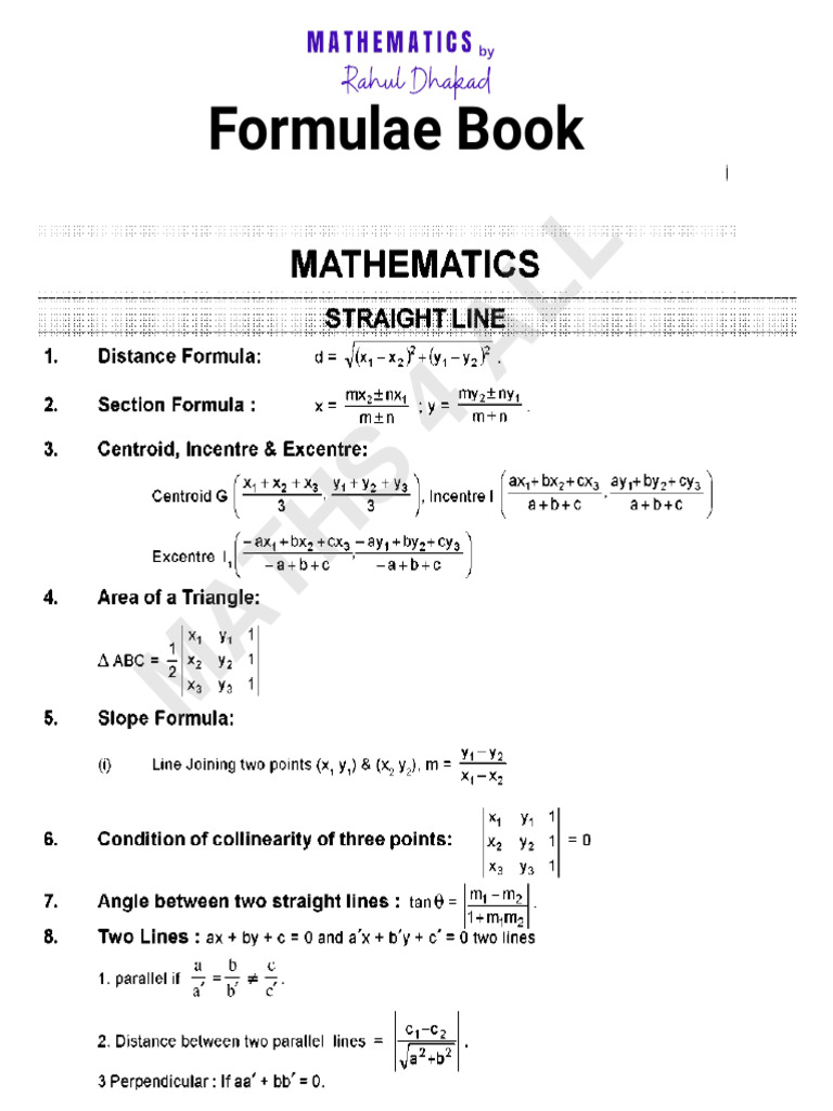 maths formula book | PDF