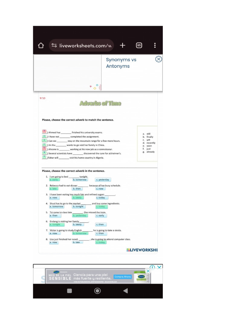 adverbs of time | PDF