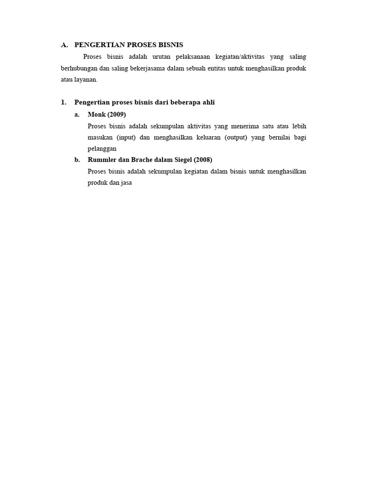 Modul Proses Bisnis | PDF | Karier & Perkembangan | Pengelolaan Keuangan & Uang