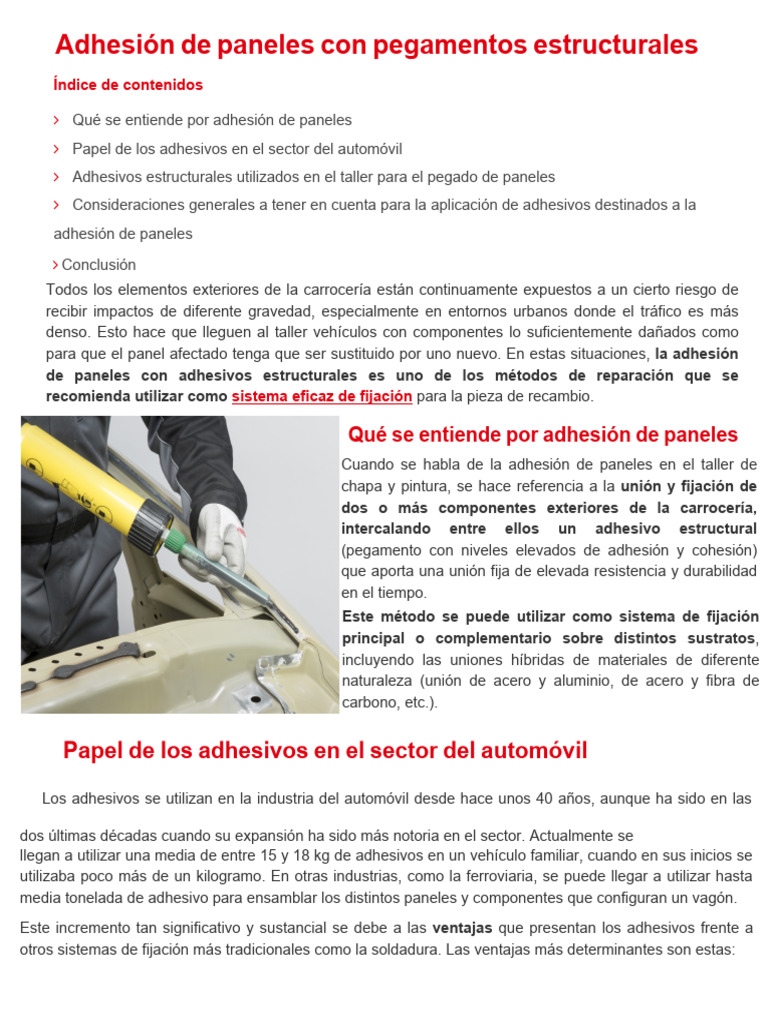 Adhesión de Paneles Con Pegamentos Estructurales | PDF | Adhesivo | Adhesión