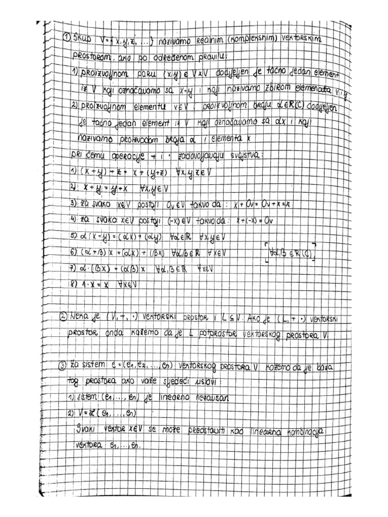 Teorija Linearna Algebra | PDF
