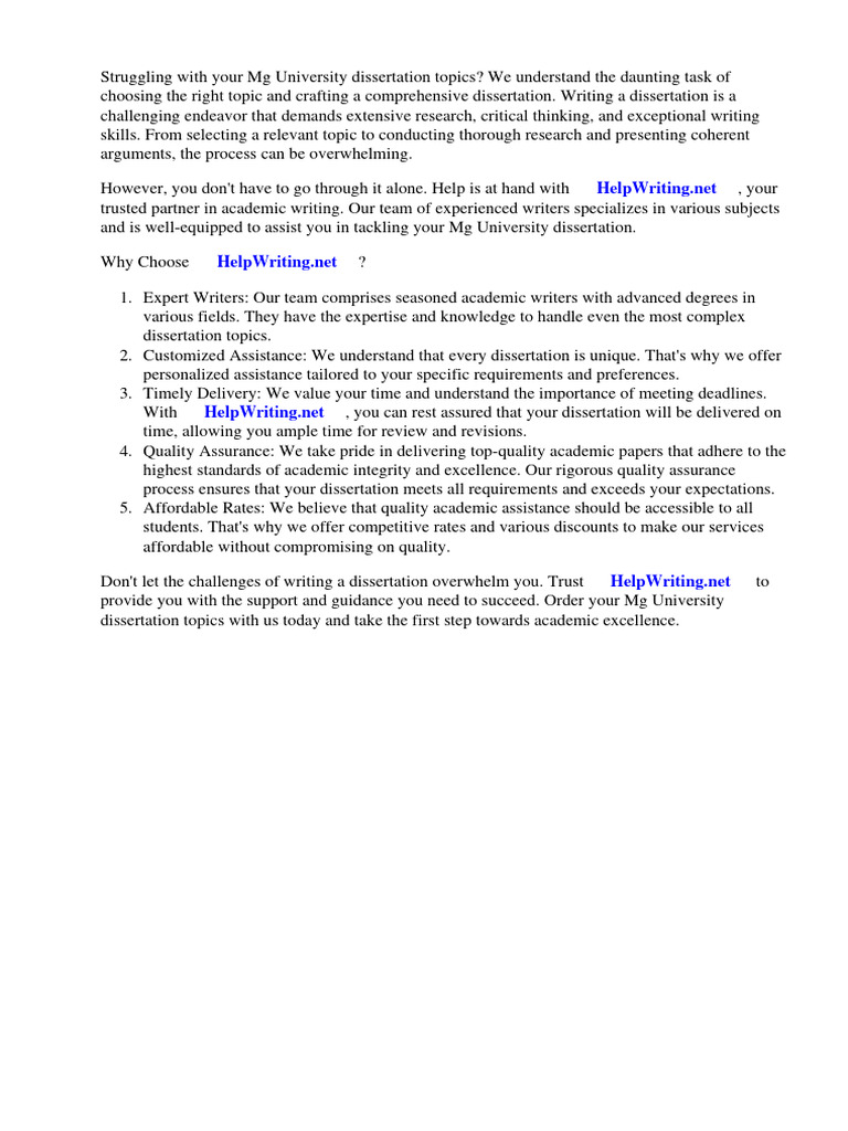 Mg University Dissertation Help | PDF | Thesis | Artificial Intelligence