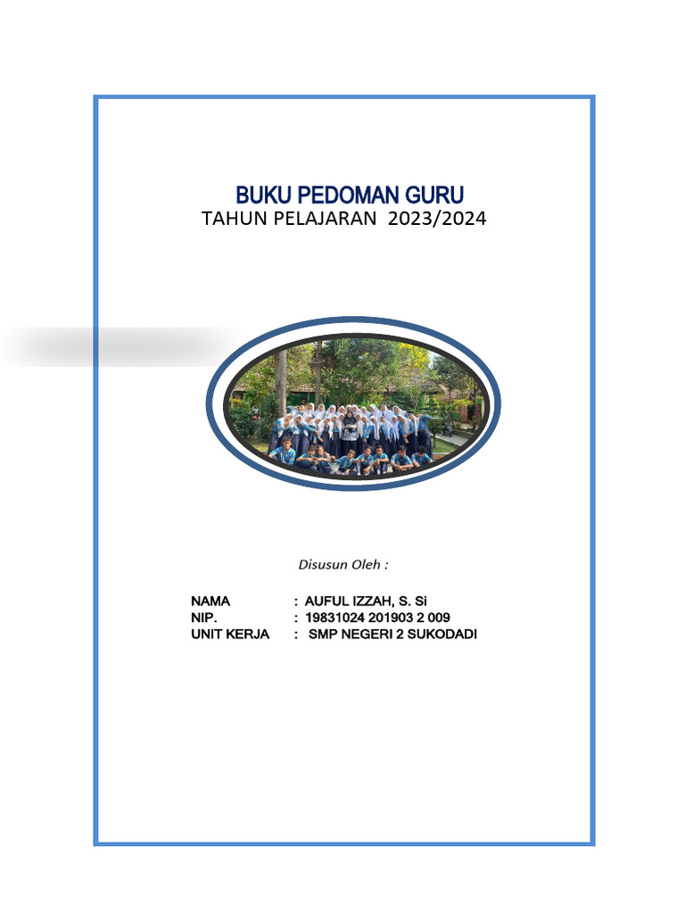contoh BUKU PEDOMAN GURU-2023 | PDF contoh BUKU PEDOMAN GURU-2023 | PDF