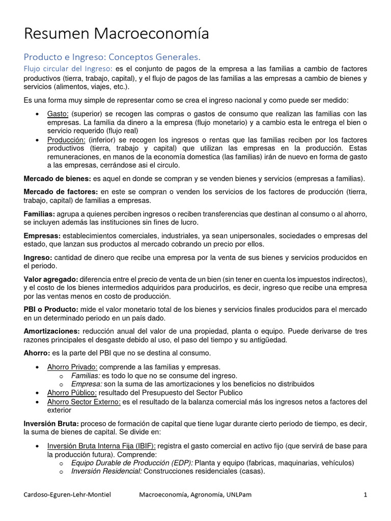 Resumen Macro | PDF | Producto Interno Bruto | Impuestos