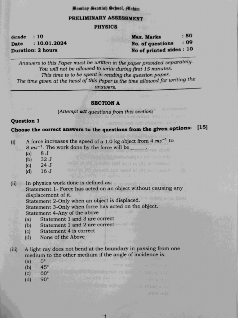 23-24 X PHY BSS | PDF | Radioactive Decay | Physical Sciences