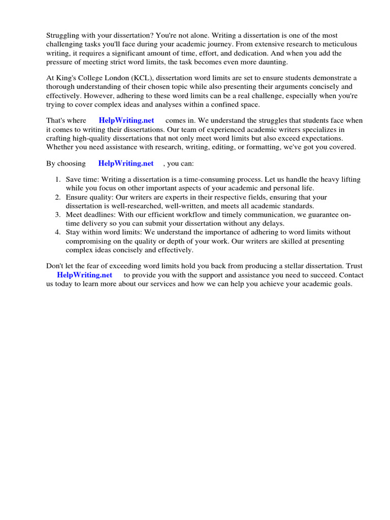 KCL Dissertation Word Limit | PDF | Thesis | Essays KCL Dissertation Word Limit | PDF | Thesis | Essays