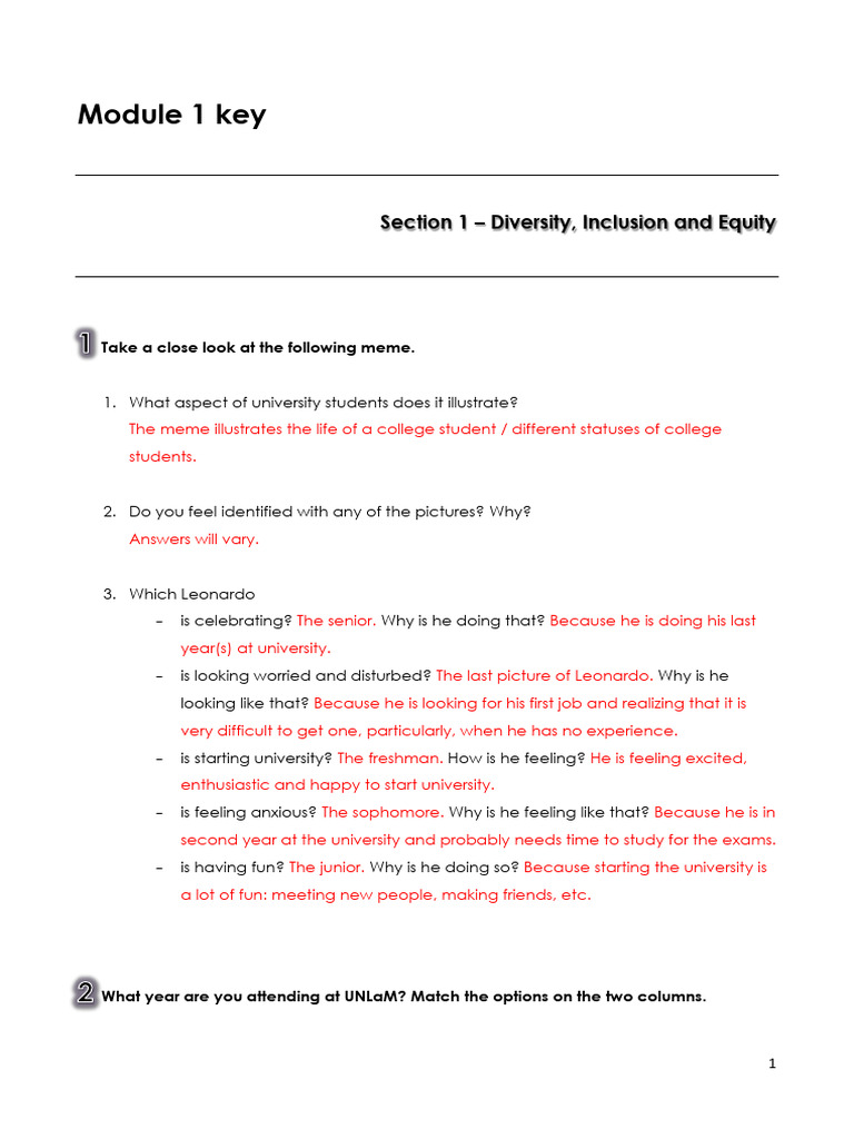 Module-1 Key | PDF | Social Exclusion
