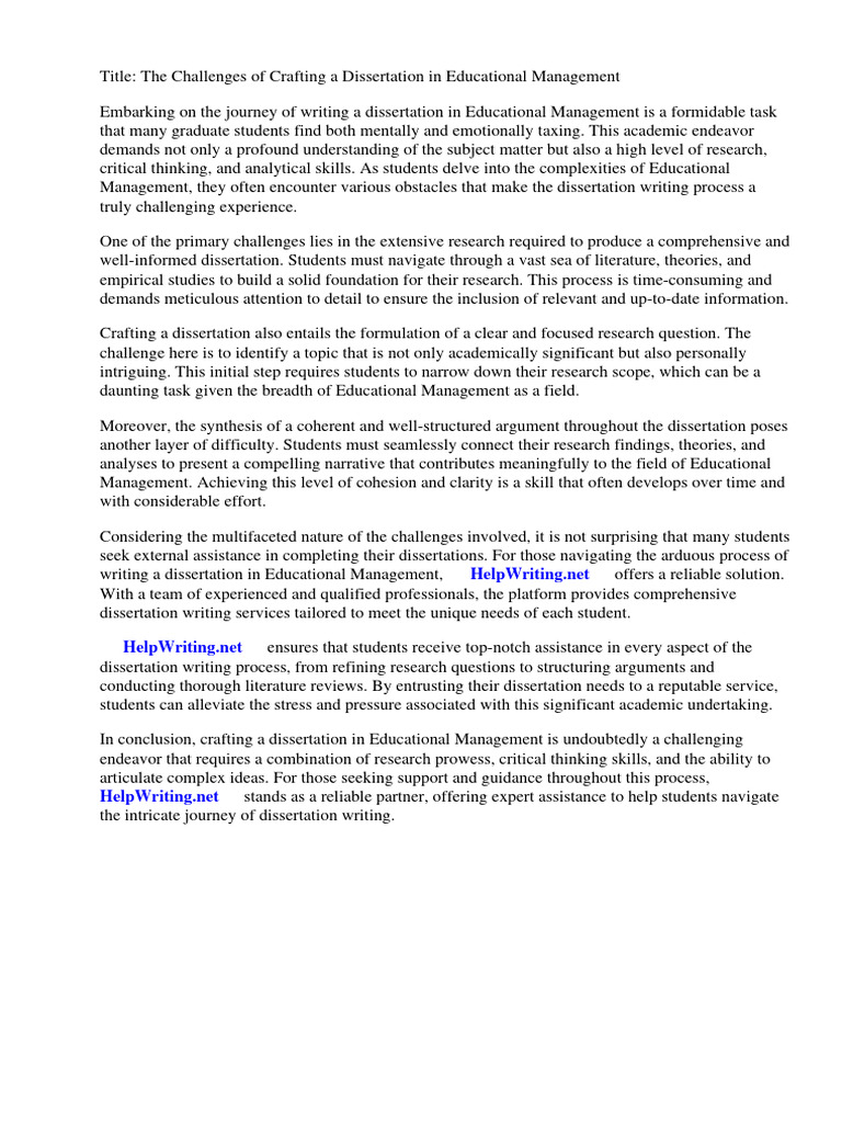 Sample Dissertation Titles Educational Management | PDF | Thesis ...