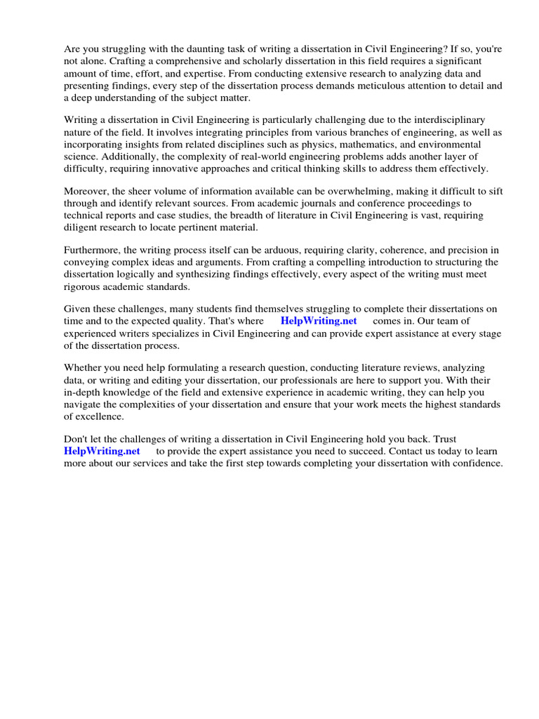 Dissertation Civil Engineering | PDF | Thesis | Building Information ...