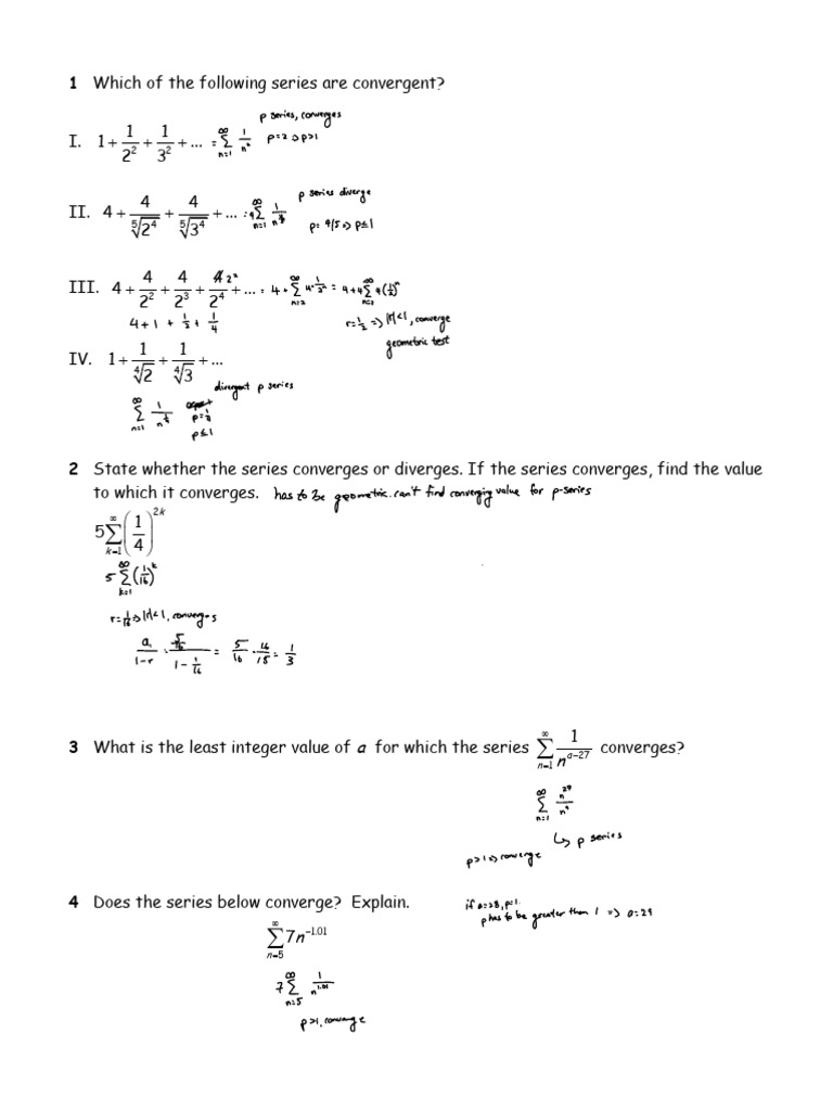 8.5 P-Series Convergence 2 | PDF | Mathematical Analysis | Mathematics