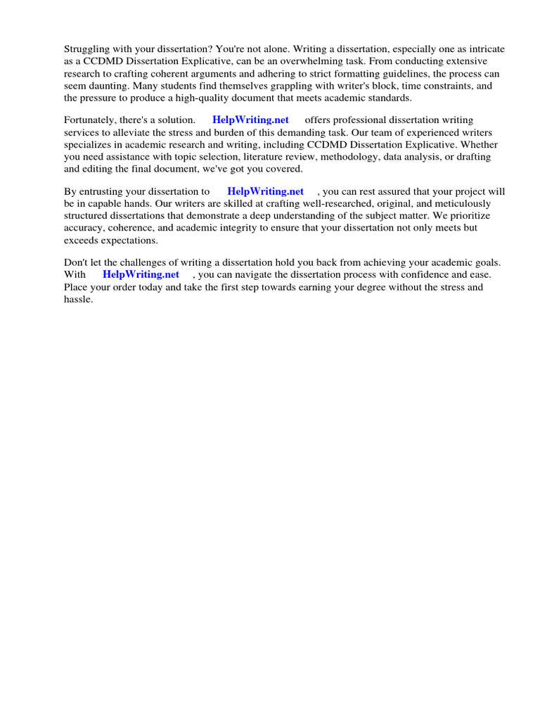 CCDMD Dissertation Explicative | PDF | Thesis | Facebook