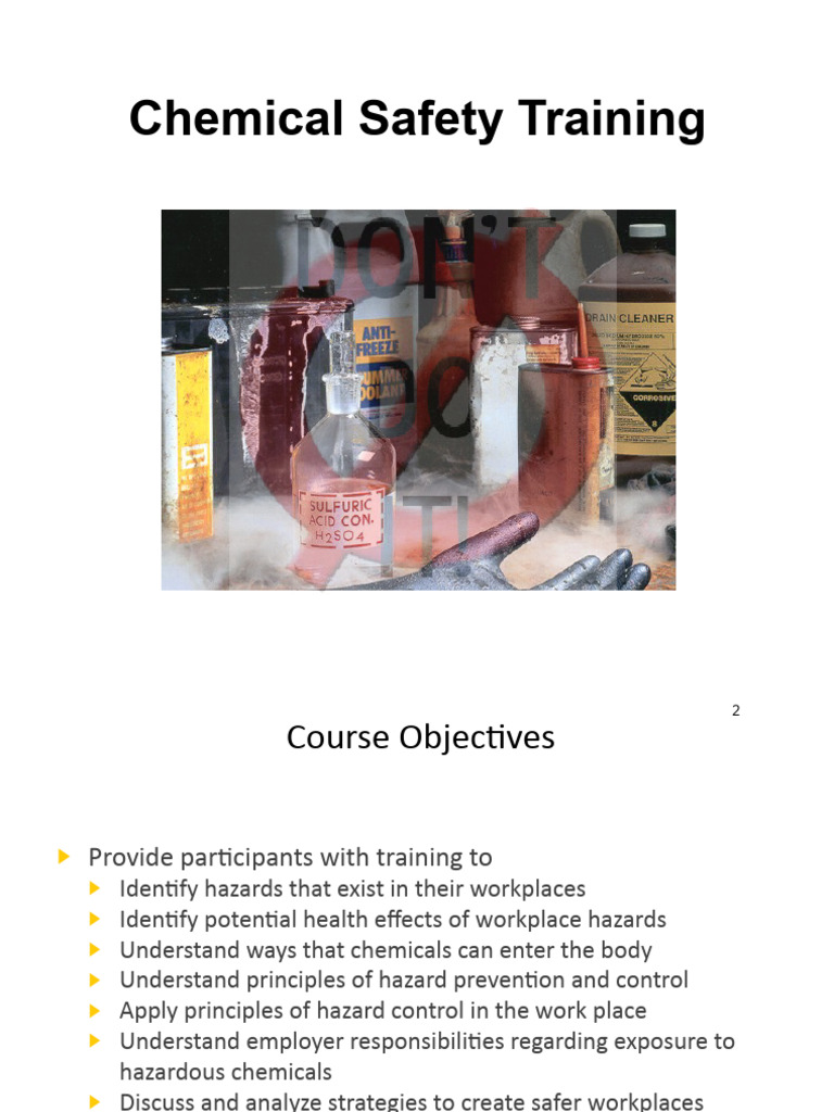 Chemical Safety Training Guide | PDF | Chemical Substances | Chemistry