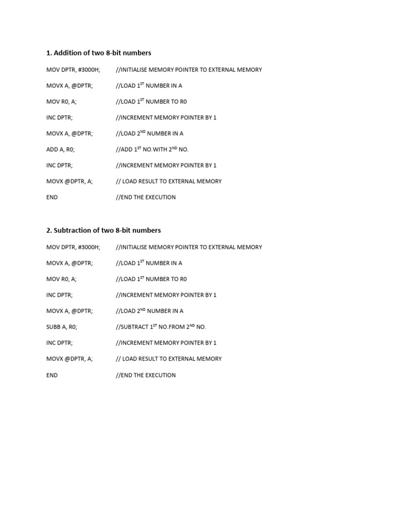 ALP programming of 8051 | PDF | Multiplication | Pointer (Computer ...