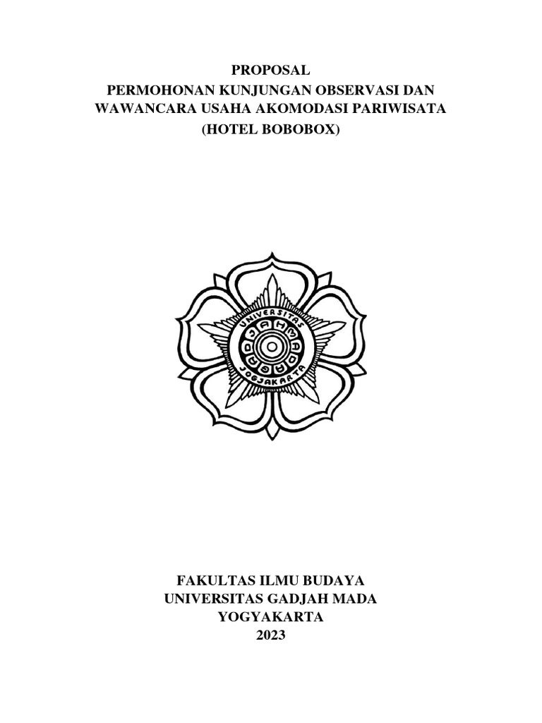 Proposal Observasi Dan Wawancara Bobobox - Ugm | PDF | Seni