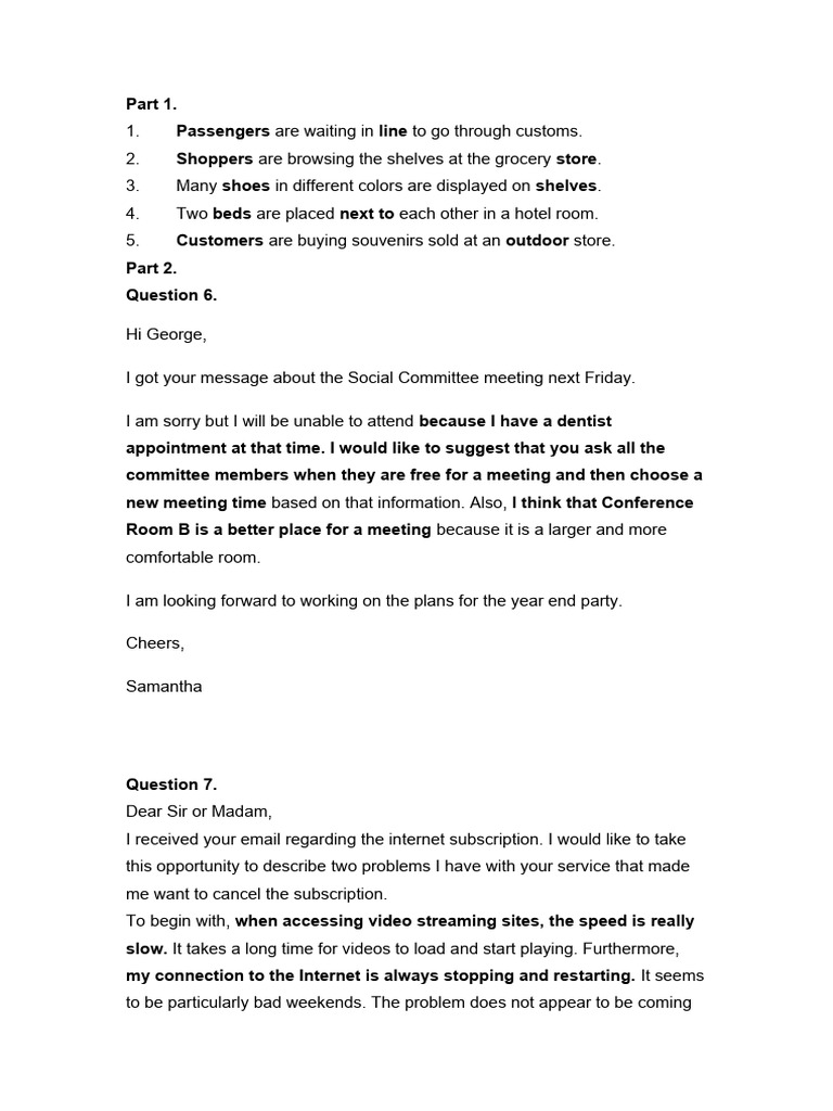 Key - Writing Test 6 | PDF | Marketing | Communication