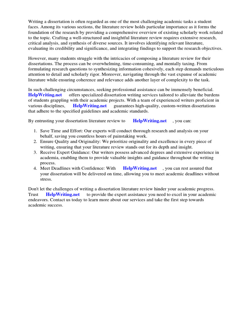 Dissertation Format Literature Review | PDF | Cognition | Scientific Method