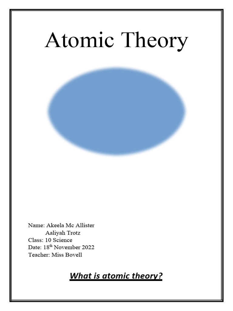 Atomic Theory | PDF | Atoms | Electron