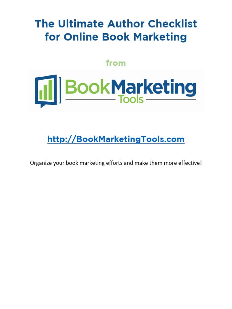 The Ultimate Author Checklist For Book Marketing Online | PDF | Books ...