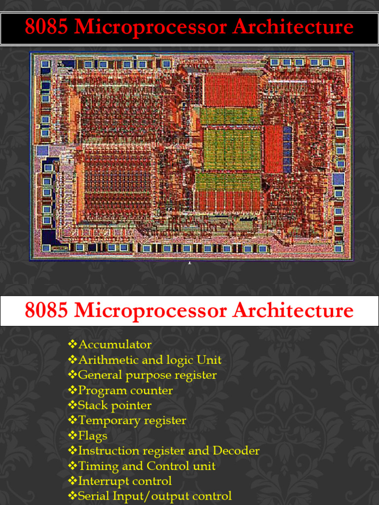 Lec 1-2-8085 Architecture | PDF | Central Processing Unit | Input/Output
