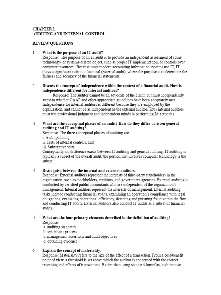 [SM] Chapter 1 | PDF | Internal Control | Audit