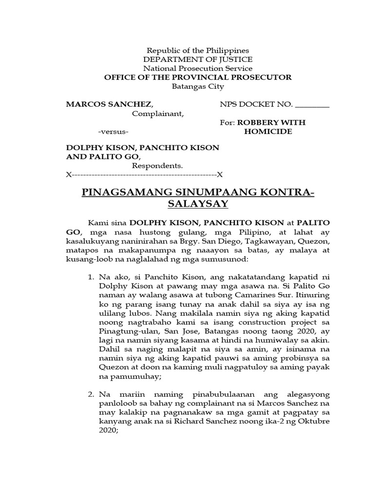 Counter Affidavit | PDF