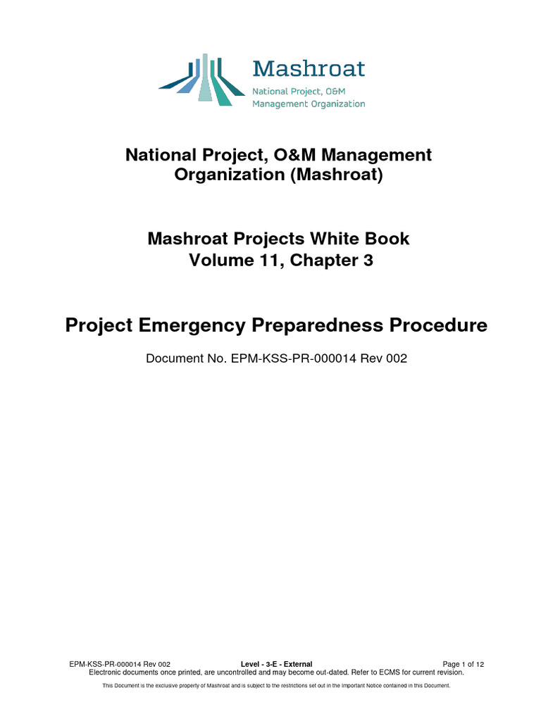 Project Emergency Procedures Overview | PDF | Emergency | Risk Assessment