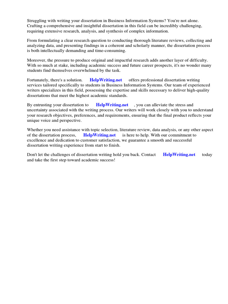 Dissertation Examples Business Information Systems | PDF | Databases ...