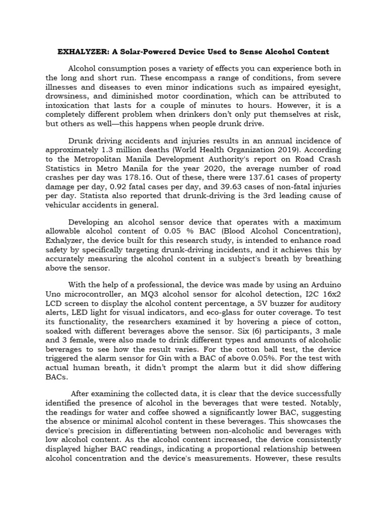 EXHALYZER | Download Free PDF | Driving Under The Influence | Alcohol