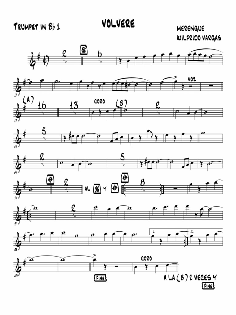 Volvere Trompeta 1 | PDF