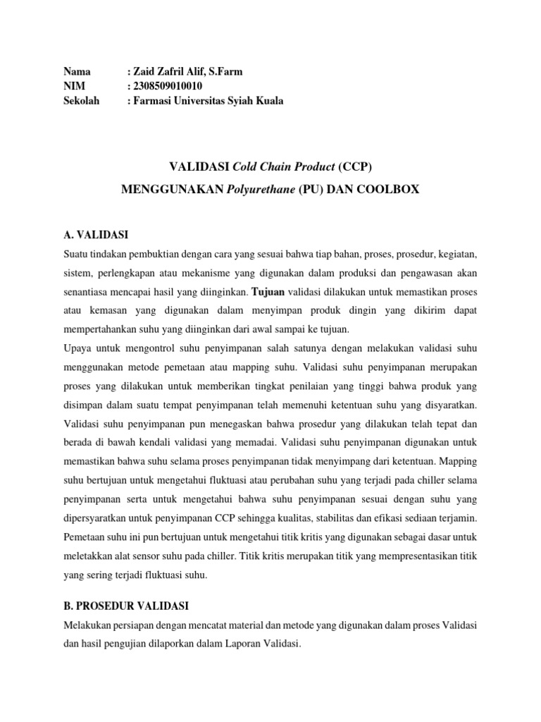 Zaid Zafril Alif - Validasi CCP | PDF
