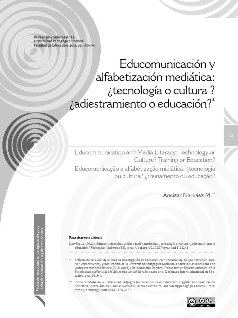 Redaca, Educomunicacion - PyS 55 | PDF | Pedagogía | Teoría