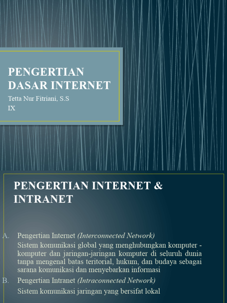 Tik Ix Pengertian Internet Dan Intranet Ke-1 | PDF