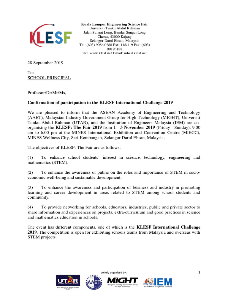 Confirmation-letter | PDF | Malaysia | Science